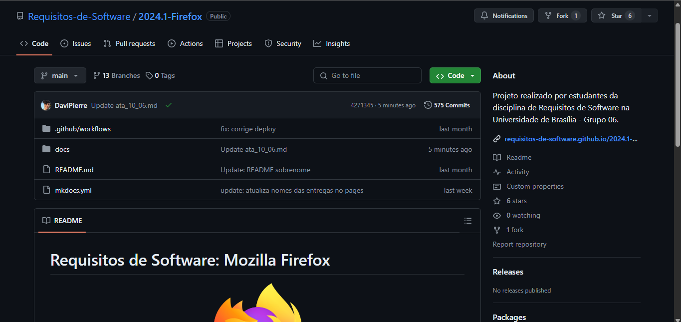 Ferramentas Utilizadas - Firefox